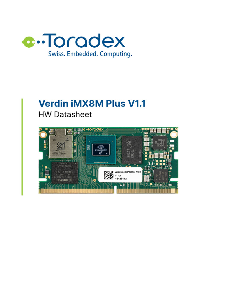 Verdin iMX8M Plus V1.1 Datasheet | PDF | Computing | Computer Hardware