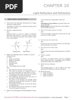Class 10 Light Reflection Notes | PDF | Reflection (Physics) | Mirror