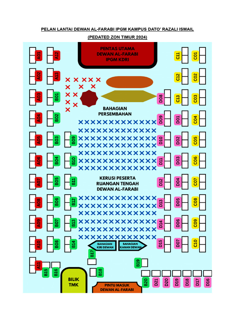 Pelan Lantai Pedated Zon Timur 2024 2 | PDF