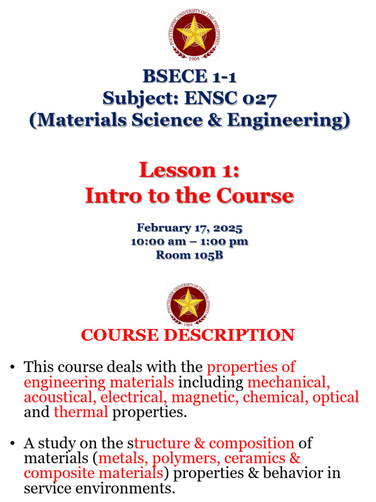 ENSC 027: Intro to Engineering Materials | PDF | Building Engineering ...