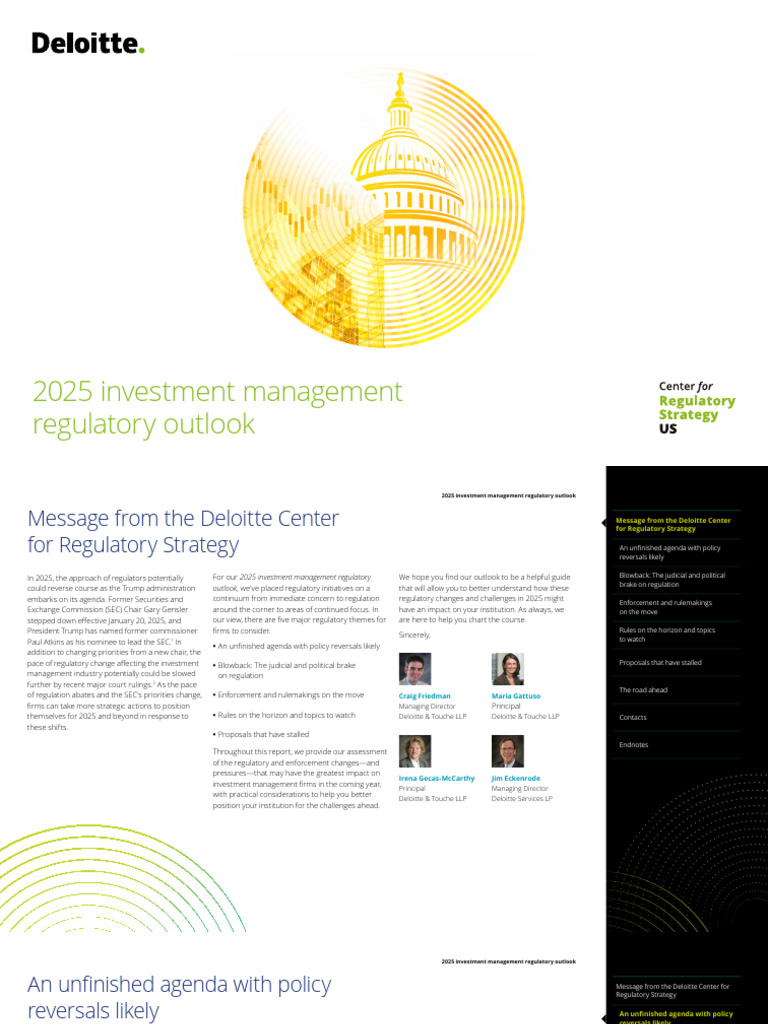 Us Advisory Investment Management Egulatory Outlook 2025 | PDF | U.S ...