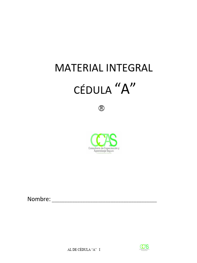 Manual de Cedula A Integral | PDF | Póliza de seguros | Seguro