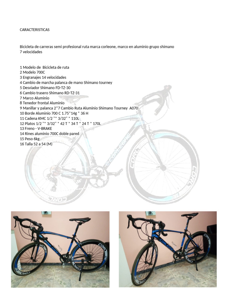 Caracteristicas Bicicletas | PDF