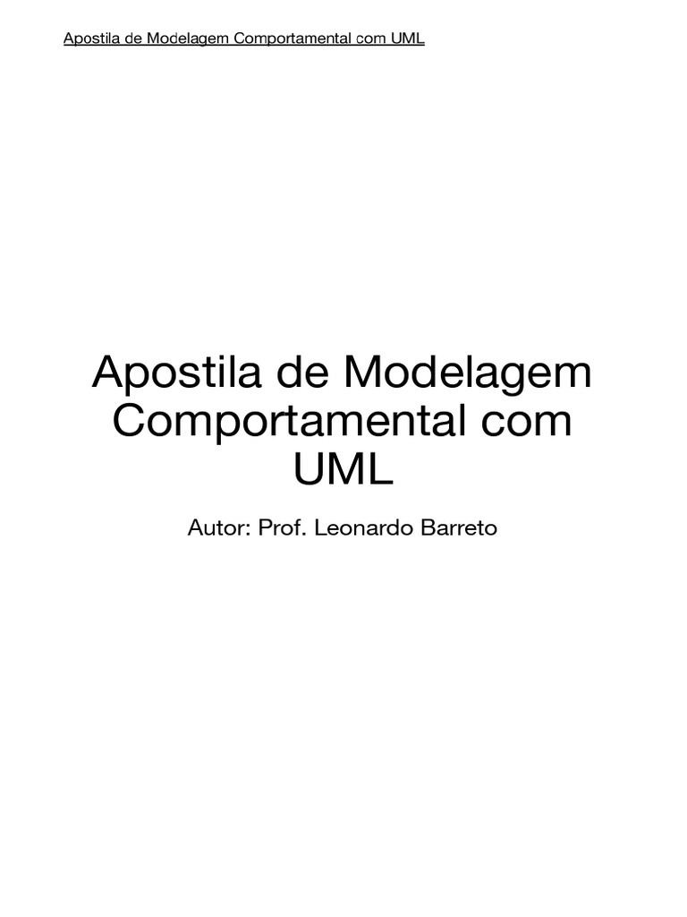 Apostila de Modelagem Comportamental Com UML | PDF | Linguagem de ...