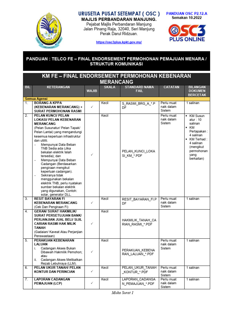 OSC2 12 A Panduan FE Menara Atau Struktur Komunikasi v102022 1 | PDF