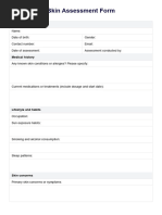 Nursing Skin Assessment Checklist | PDF
