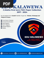 FWC 2024 Physics Exam Paper | PDF
