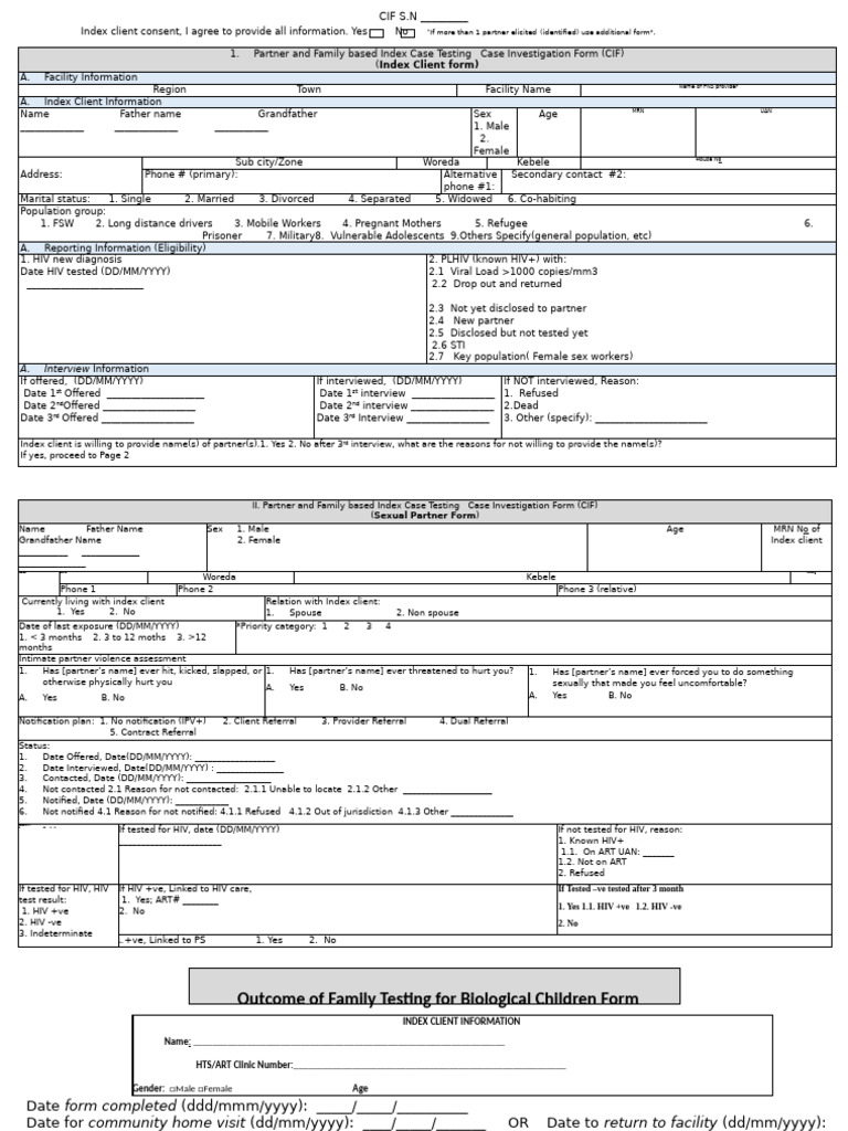 Case Investigation Form | PDF | Mammalian Sexuality | Human Reproduction