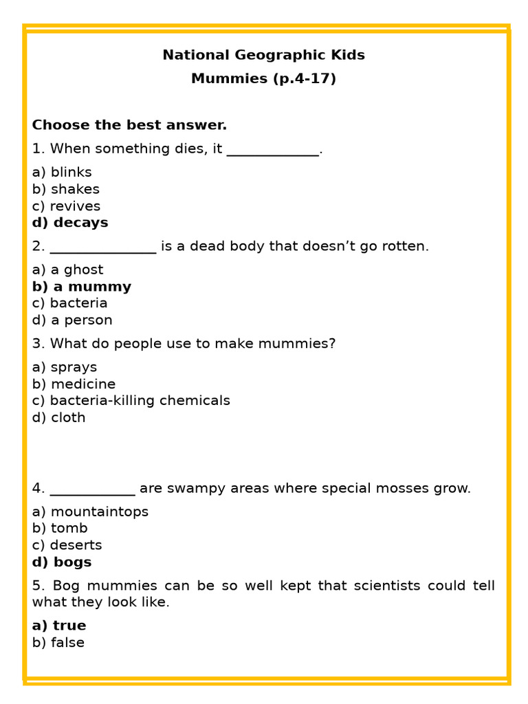 National Geographic Kids Mummies AK | PDF