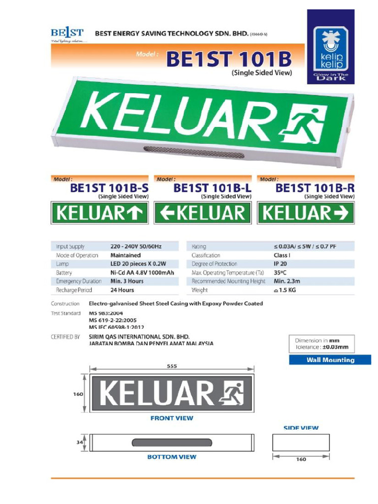 Catalog BE1ST 101B | PDF