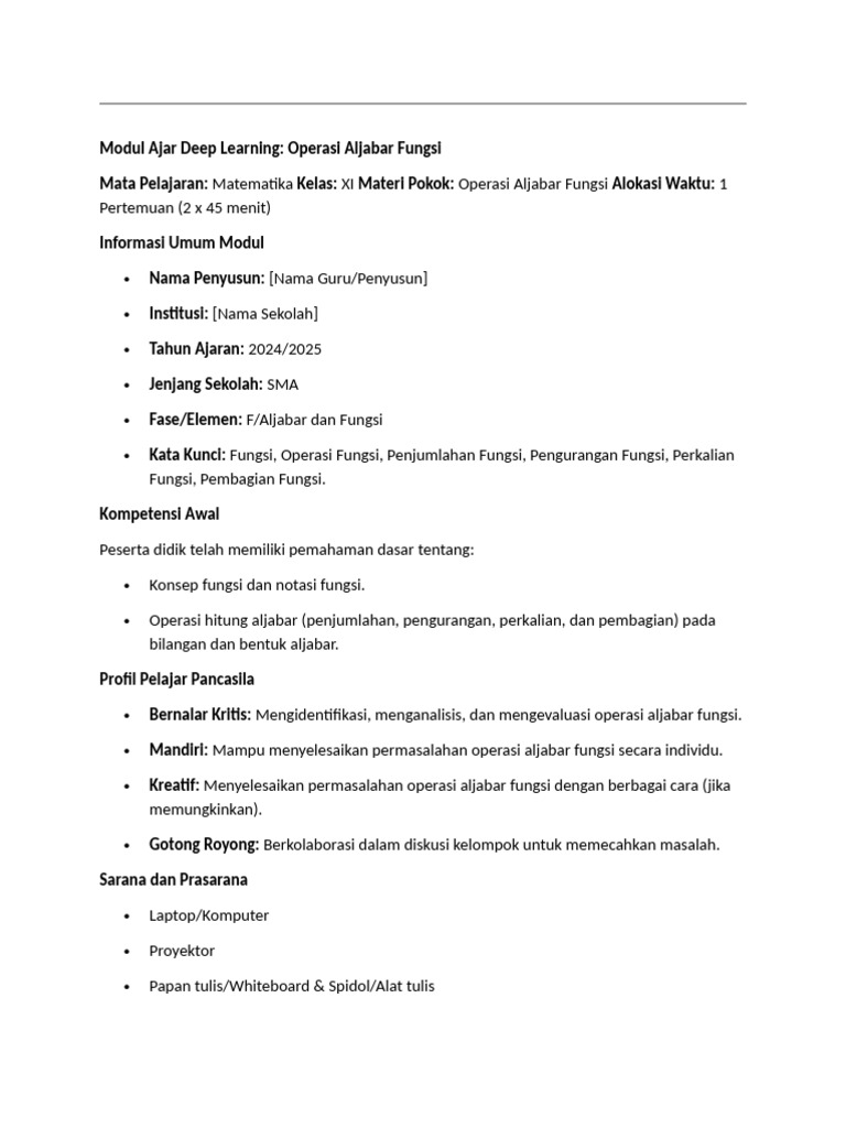 Modul Ajar Deep Learning Pdf