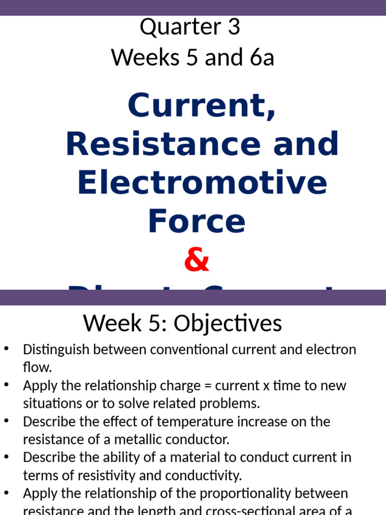 Quarter 4 Electric Current and Ohms Law | PDF | Electric Current | Voltage