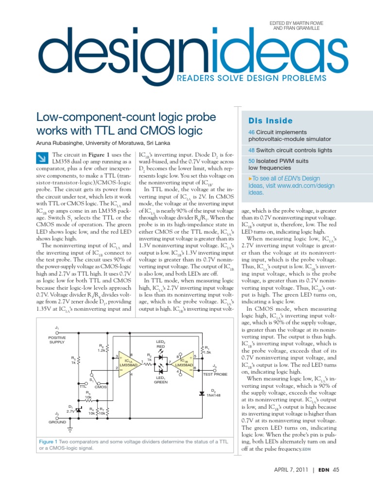 Design Ideas PDF | PDF | Electrical Equipment | Electronic Circuits