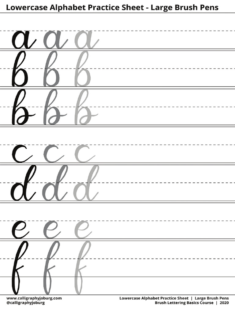 Lowercase+Alphabet+Practice+Sheet+ +Large+Pens | PDF