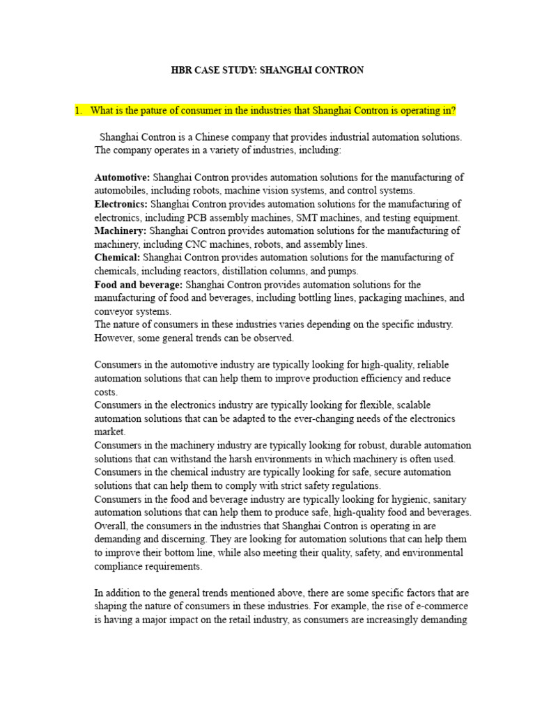 Sahil - 2220982068 (Case Study) | PDF | Automation | Customer ...