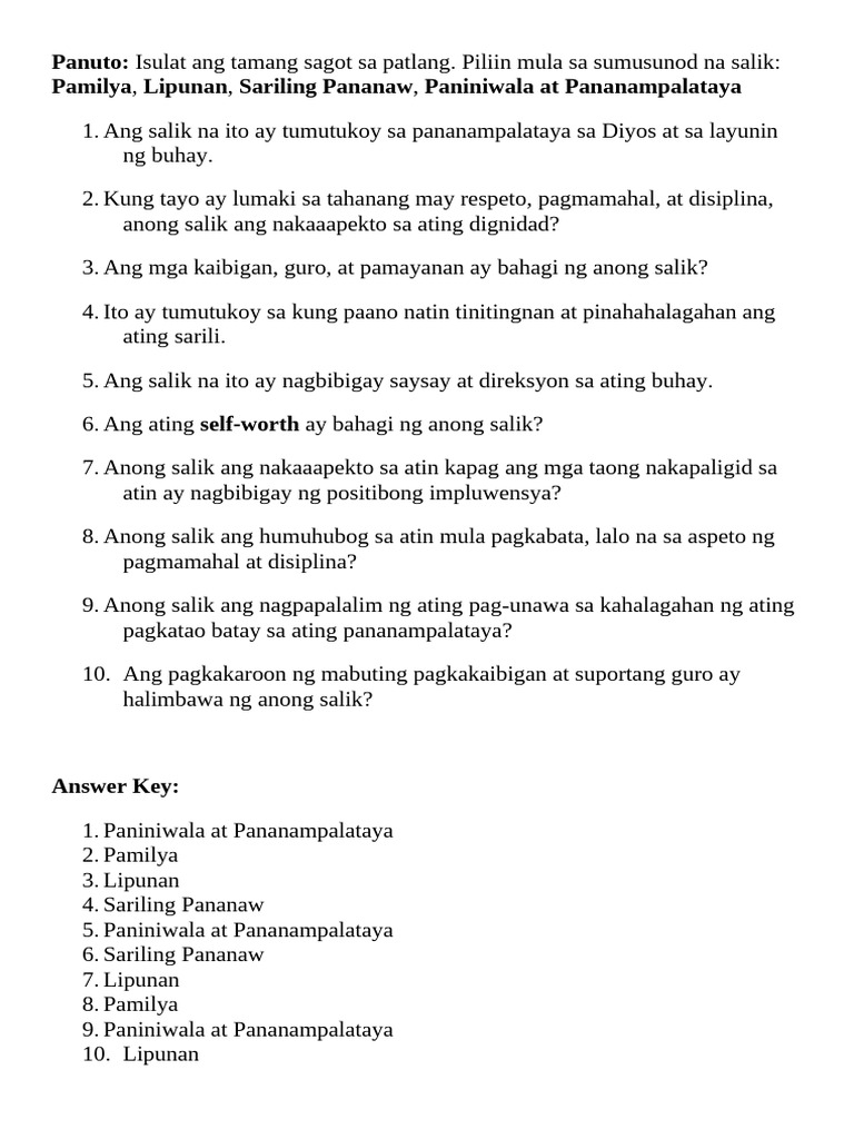 GMRC 5 - Q1 - Quiz 1 | PDF