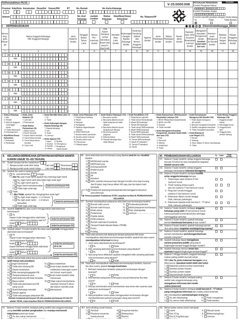 Formulir Pemutakhiran PK-25 Final OK | PDF