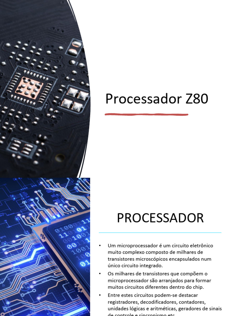 Estrutura e Funcionamento do Z80 | PDF | Microprocessador | Entrada/Saída
