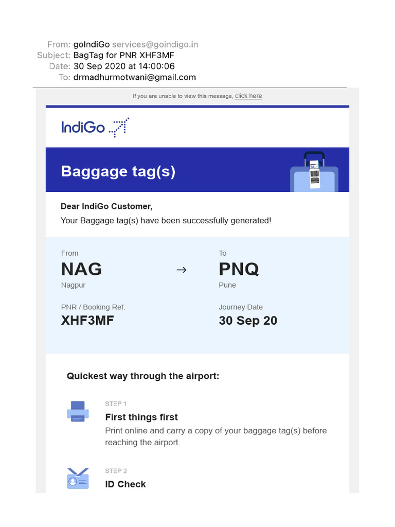 Bagtag For PNR Xhf3mf | PDF