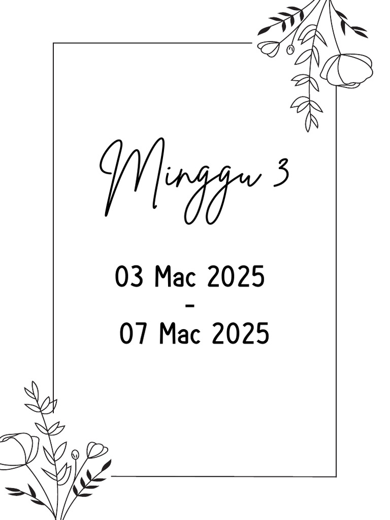 Divider Mingguan (Hitam Dan Putih) - 3 | PDF