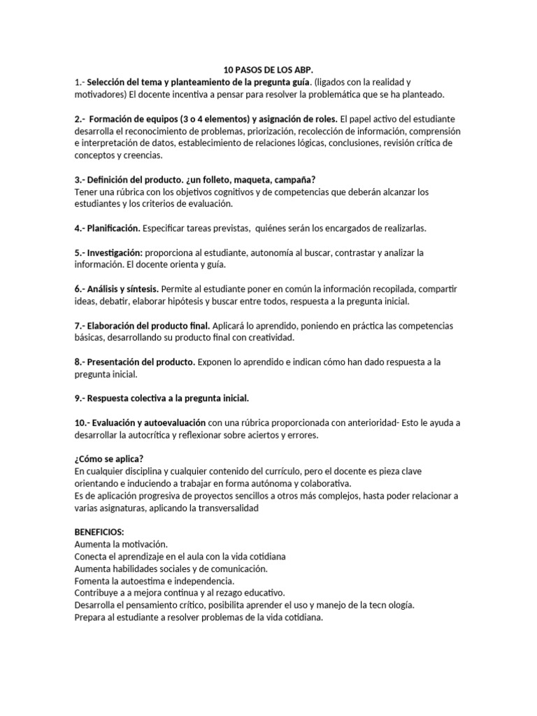 10 Pasos de Los Abp (2464) | PDF