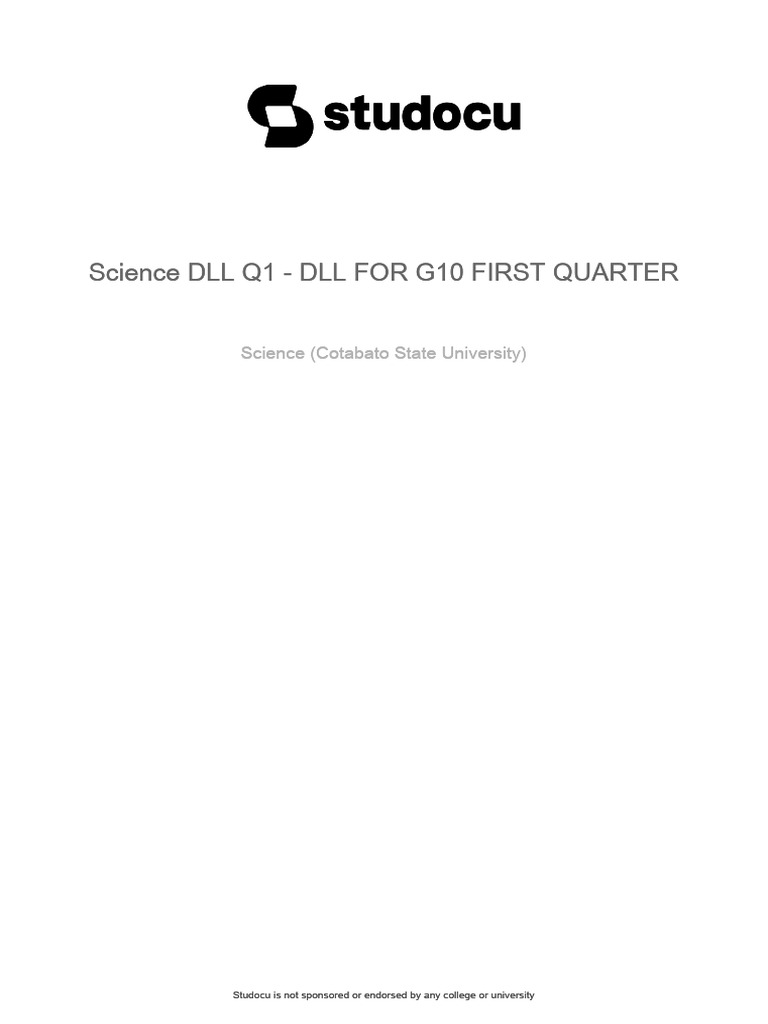 Science DLL q1 DLL For g10 First Quarter | PDF | Plate Tectonics ...