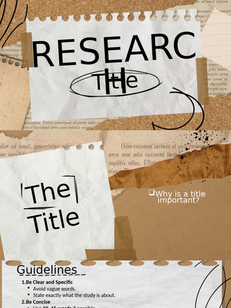 Prac 2 Lesson 4 Research Title, Background and Questions | PDF