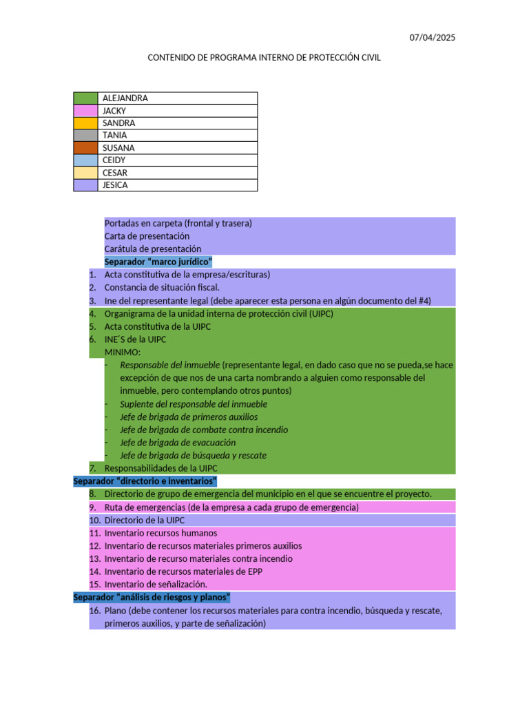 Contenido para PIPC | PDF