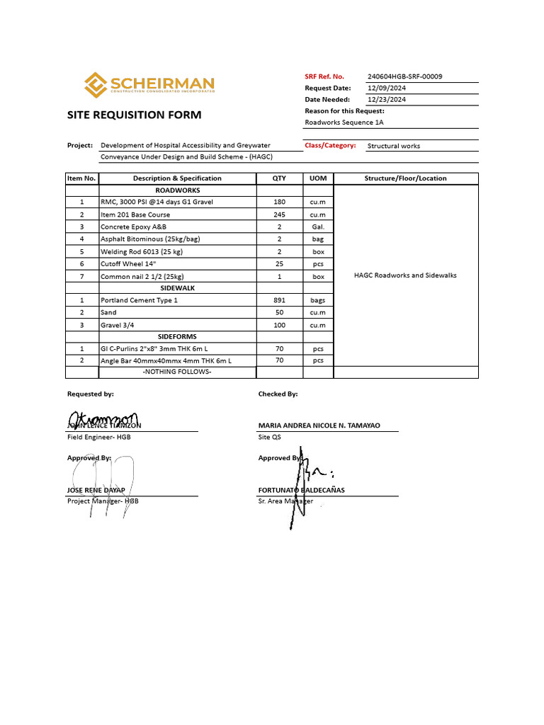 HGB SRF 09 Roadworks Sequence 1A | PDF | Composite Material | Concrete