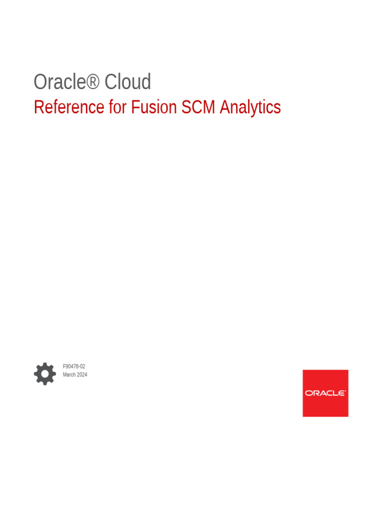 Oracle Fusion SCM Analytics Guide | PDF | Spreadsheet | Supply Chain ...