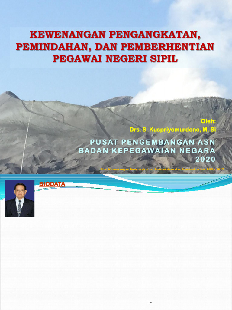 Kewenangan Pengangkatan, Pemindahan, Dan Pemberhentian PNS | PDF