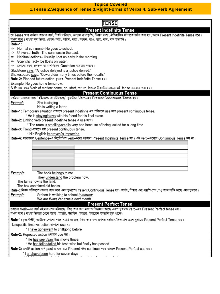 Sub Verb+RFV+Tense Protected | PDF | Grammatical Tense | Verb