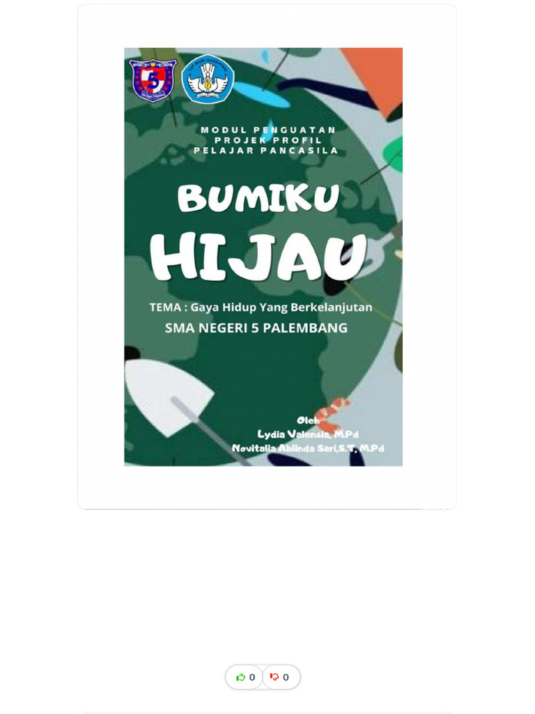 Modul Projek Gaya Hidup Berkelanjutan Bumiku Hijau Fase e Compress | PDF