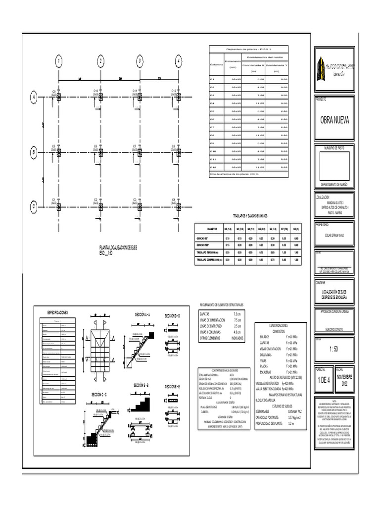 E Structural 1 L | PDF | Materiales | Infraestructura peatonal