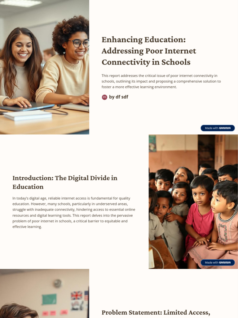 Solutions for School Internet Connectivity | PDF | Internet Access ...