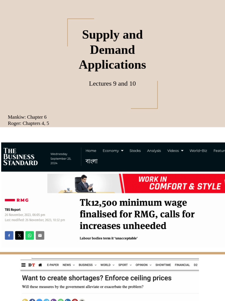 Lectures 9 and 10 - Supply and Demand Applications | PDF | Taxes ...