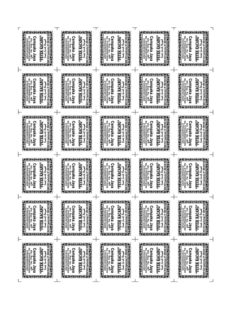 Label Peyek | PDF