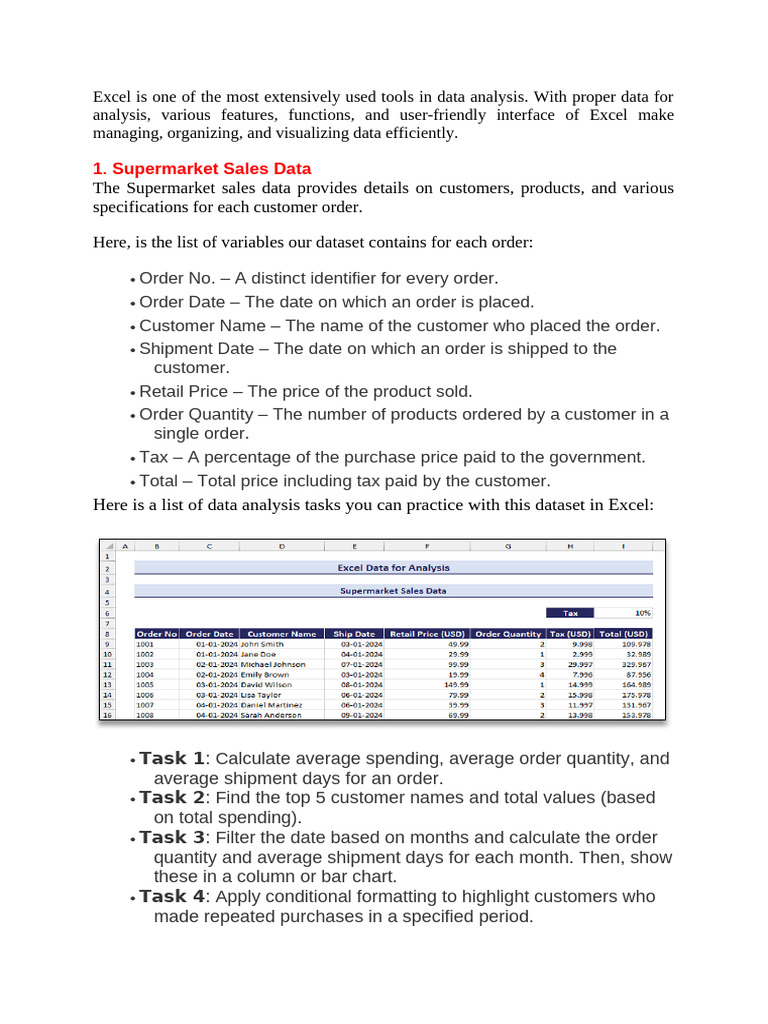 Supermarket Sales Data | PDF