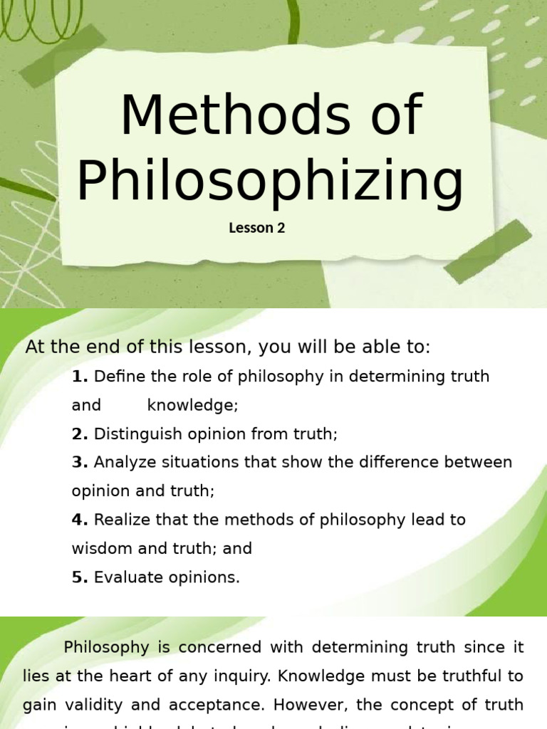 Methods of Philosophizing | PDF | Truth | Knowledge