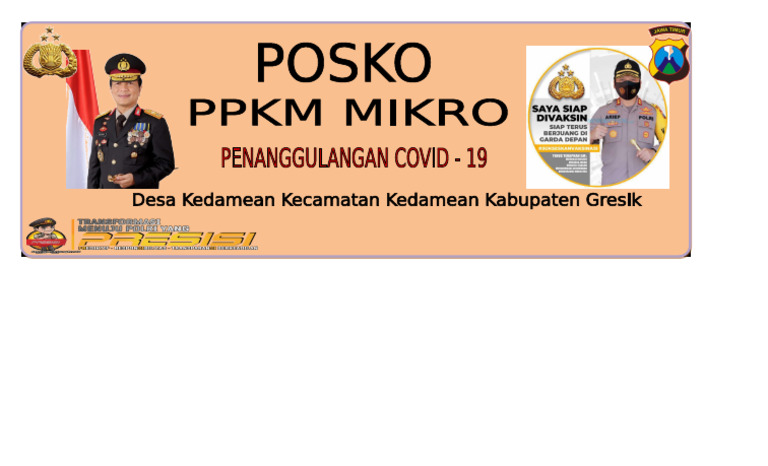 Posko PPKM | PDF