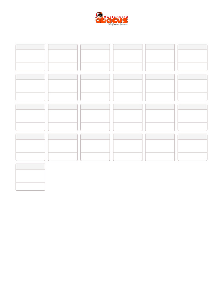 Abacus Practice Worksheet with Answers | PDF