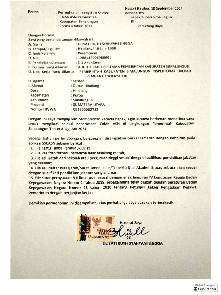 Lili Lamaran Fix | PDF