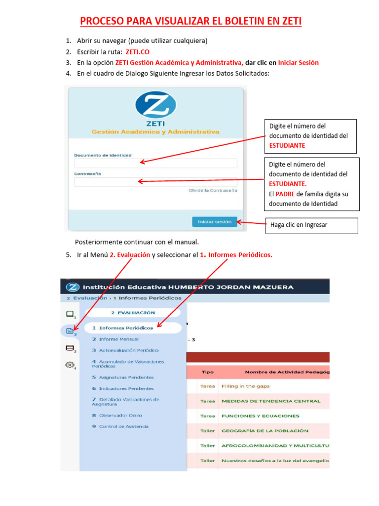 Proceso para Visualizar El Boletin | PDF