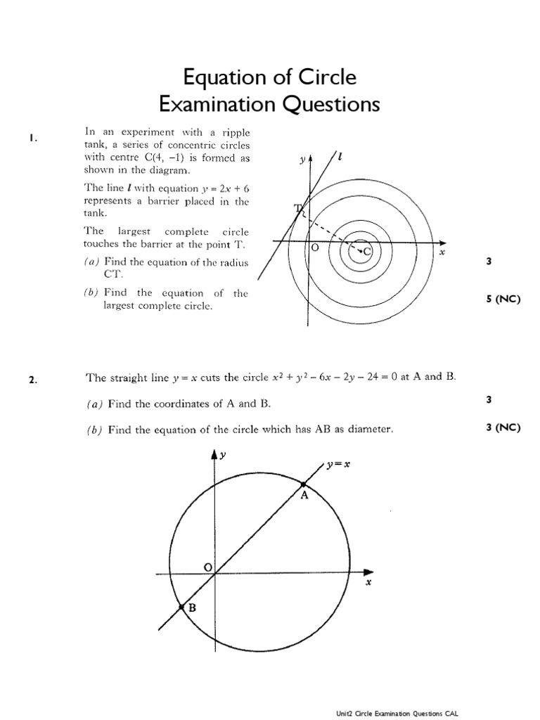 U2 Equation of Circle | PDF