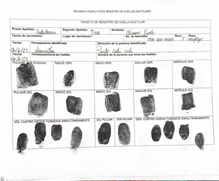 Registró Huellas | PDF