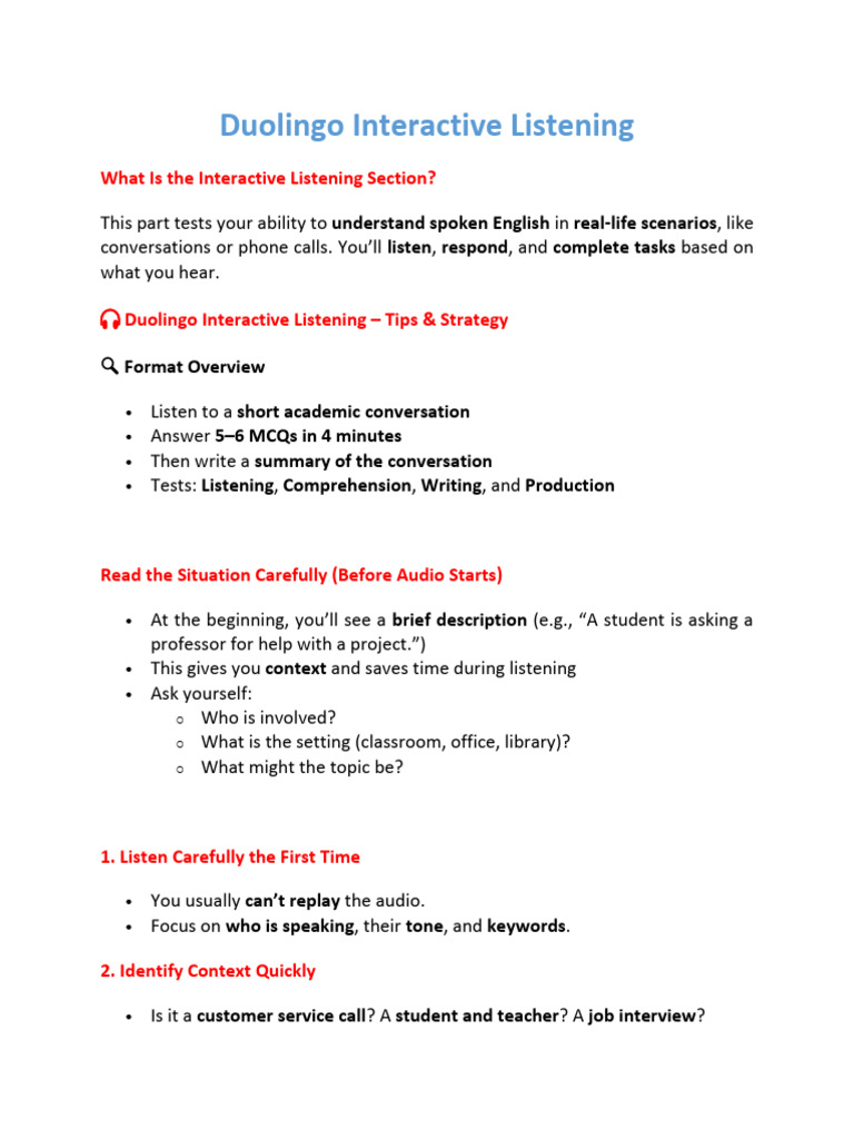 Interactive Listening | PDF