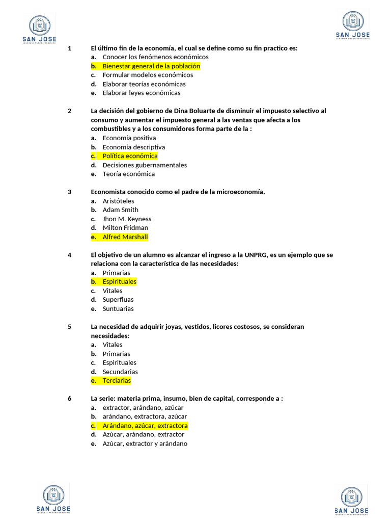 Simulacro 1 Tema 1 2 3 y 4 | PDF | Bienes | Factores de producción