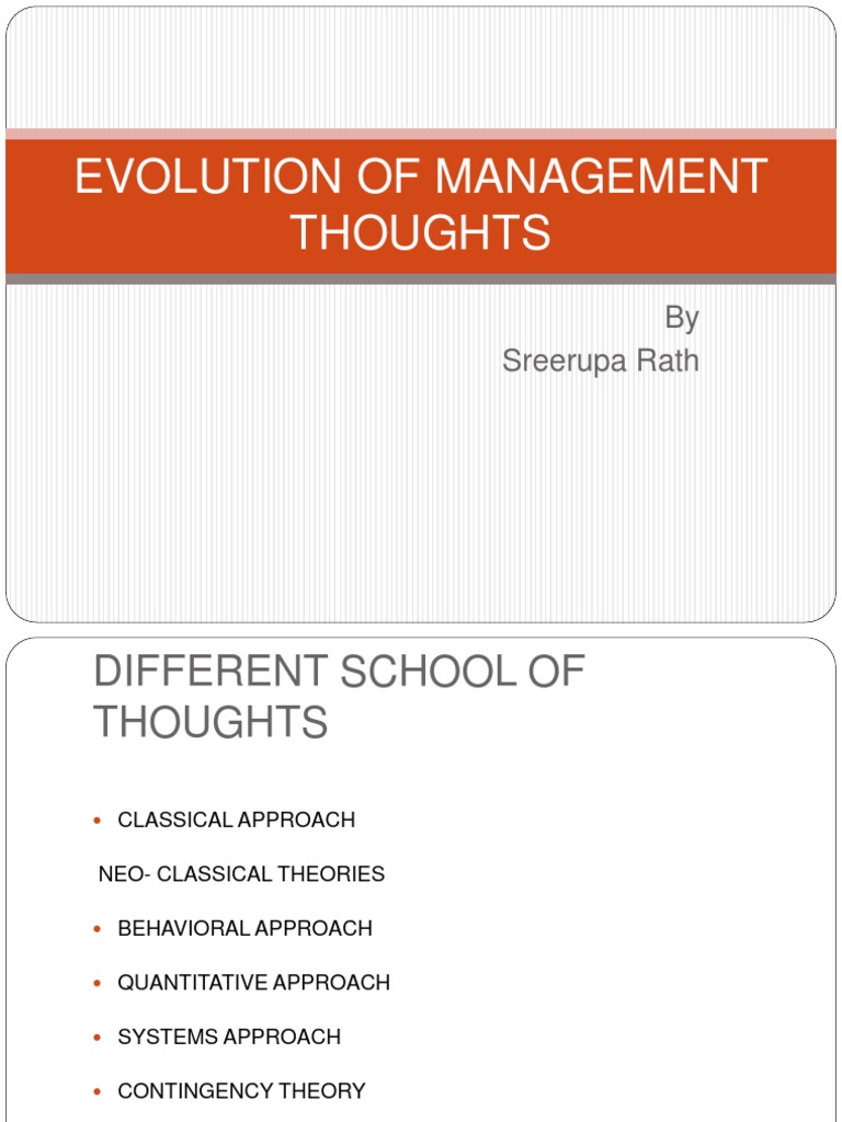Evolution of Management Theories Overview | PDF | Experiment | Leadership