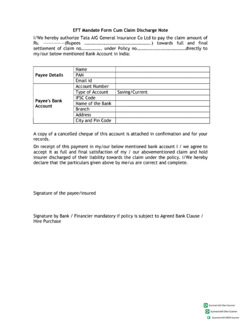EFT Form | PDF
