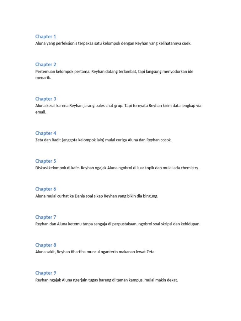 Chapter 1 To 17 Tanda Baca KOMA | PDF